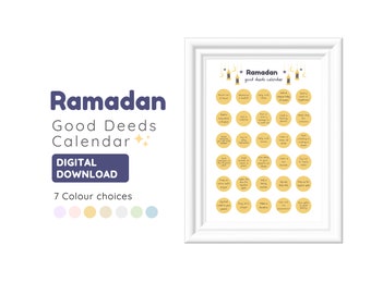 My 30 Day Ramadan Good Deeds Calendar | Ramadan | Ramadan Calendar | 30 ...