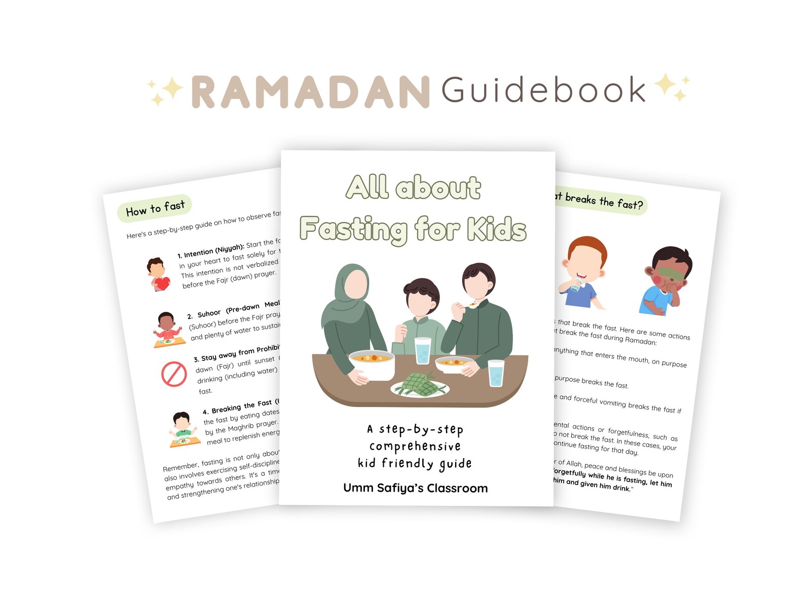 Ramadan Fasting Guidebook for Muslim Kids - Etsy