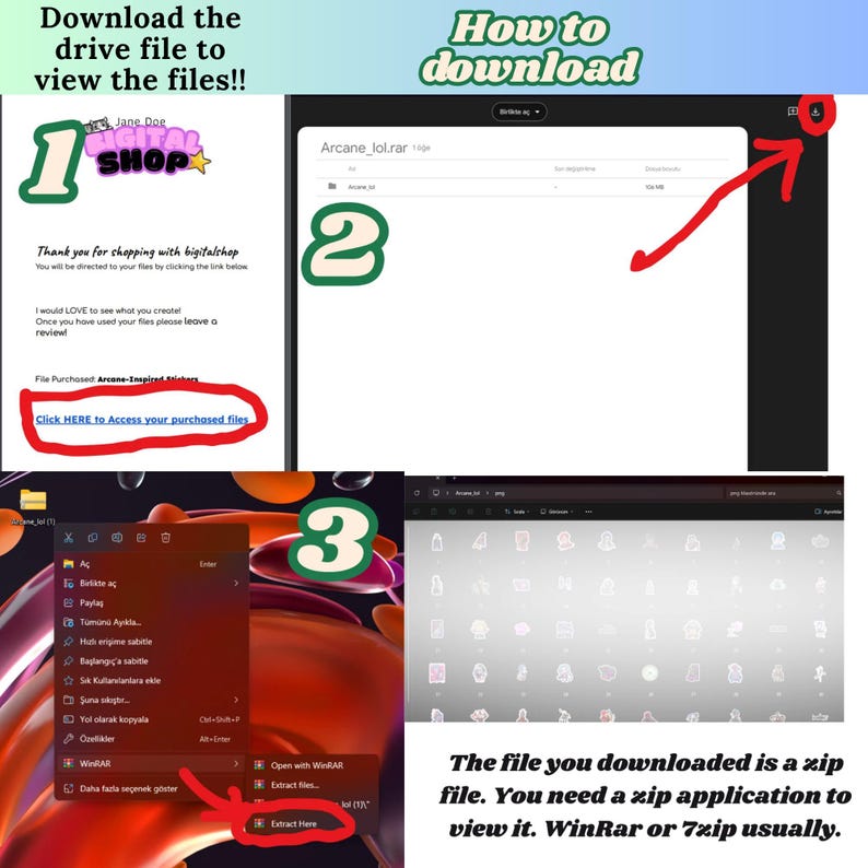 Printable Arcane Fan Art Stickers Anime & Game Digital Pack - Etsy