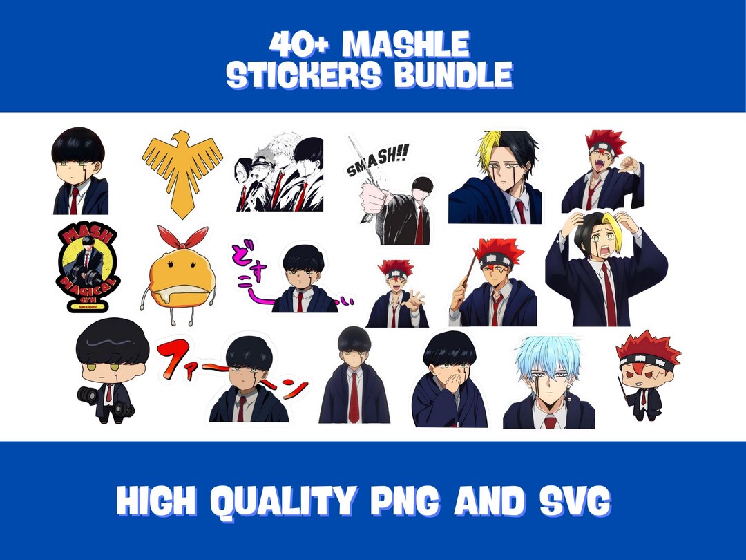 40 Mashle: Magic and Muscles Sticker Pack Printable Anime Stickers ...