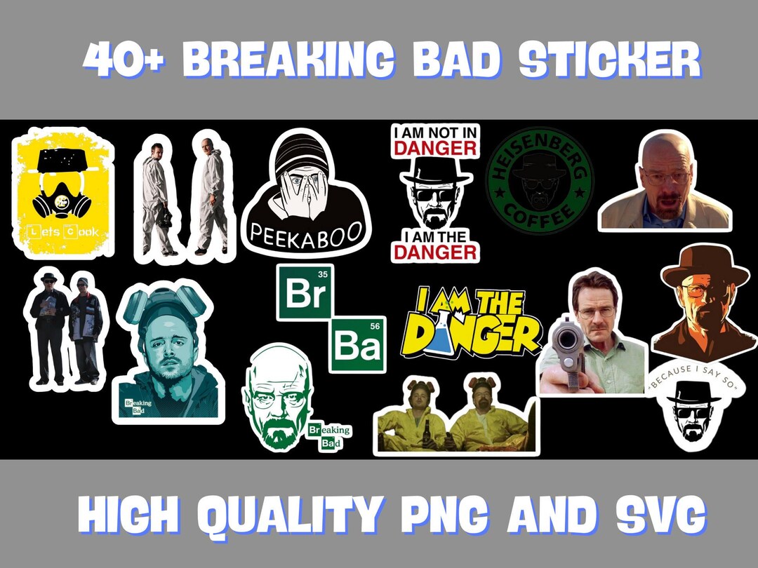 Breaking Bad Stickers Digital Download Printable 40 Fan SVG & PNG Pack ...
