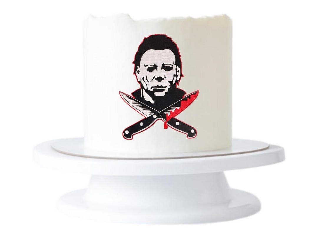 Michael Myers Halloween Cake Topper, Edible Icing Sheet (UNCUT) - Etsy