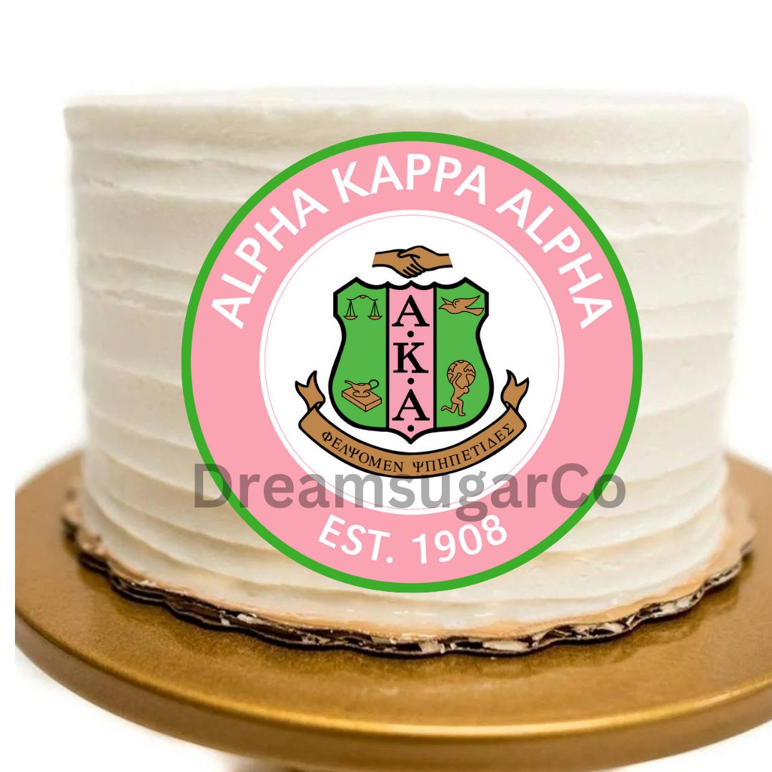 AKA, Alpha Kappa Alpha Est 1908 Cake Topper,cupcakes Toppers, Icing ...