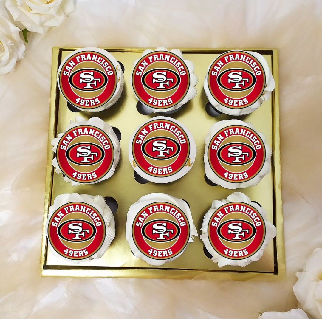 San Francisco 49ers Edible Cupcake Toppers, Icing Sheet (UNCUT) - Etsy