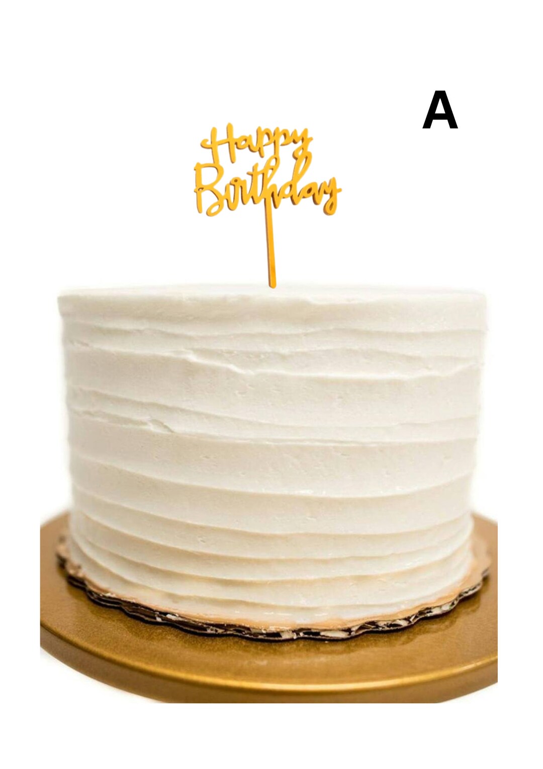 Acrylic Cake Topper, Party Cake Inserts Decor, Golden Glitter Cake ...