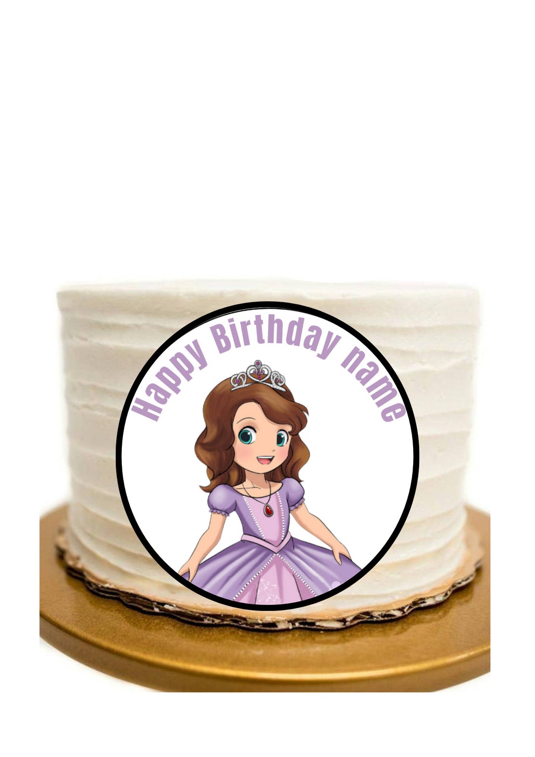 Princess Personalize Edible Image Topper for Birthday Cake, Kids Gift ...