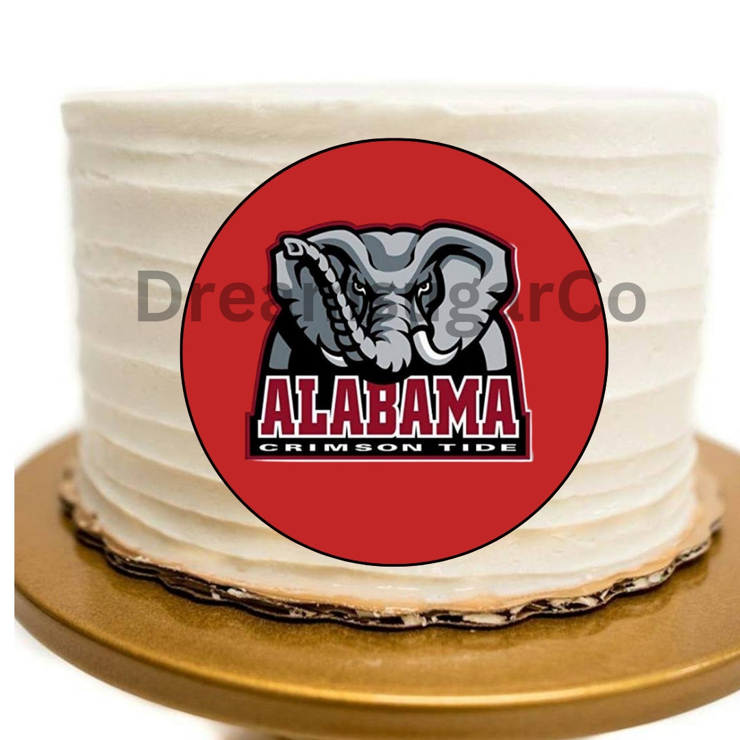 Alabama Crimson Tide Topper,cupcakes Toppers, Icing Sheet, Football ...