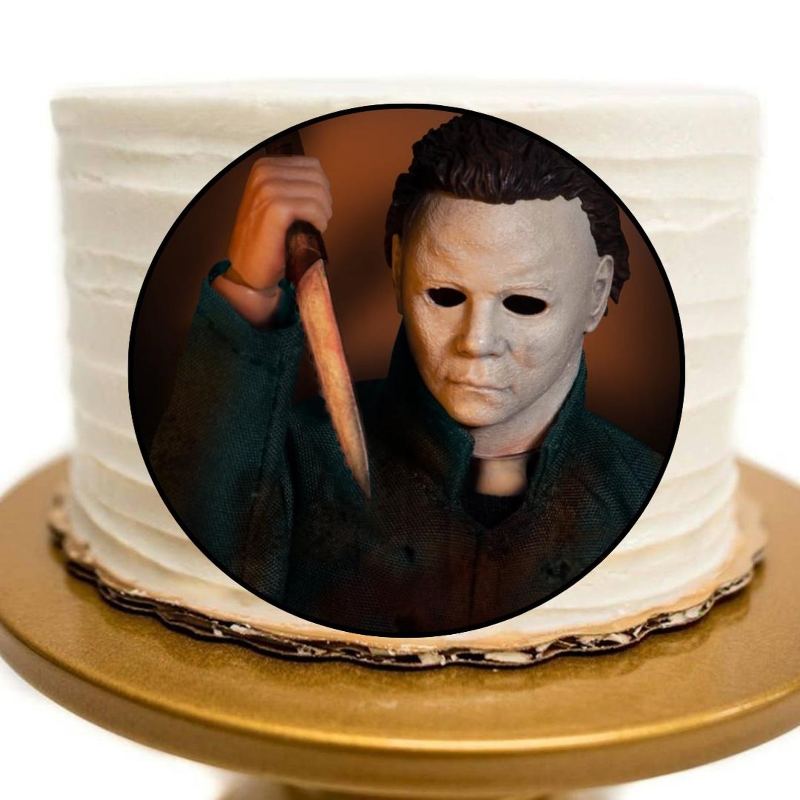 Michael Myers Halloween Cake Topper, Edible Icing Sheet (UNCUT) - Etsy
