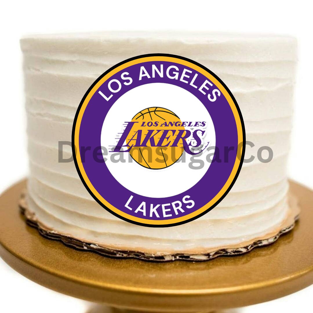 LOS ANGELES Lakers Cake Topper,cupcakes Toppers, Icing Sheet (UNCUT ...