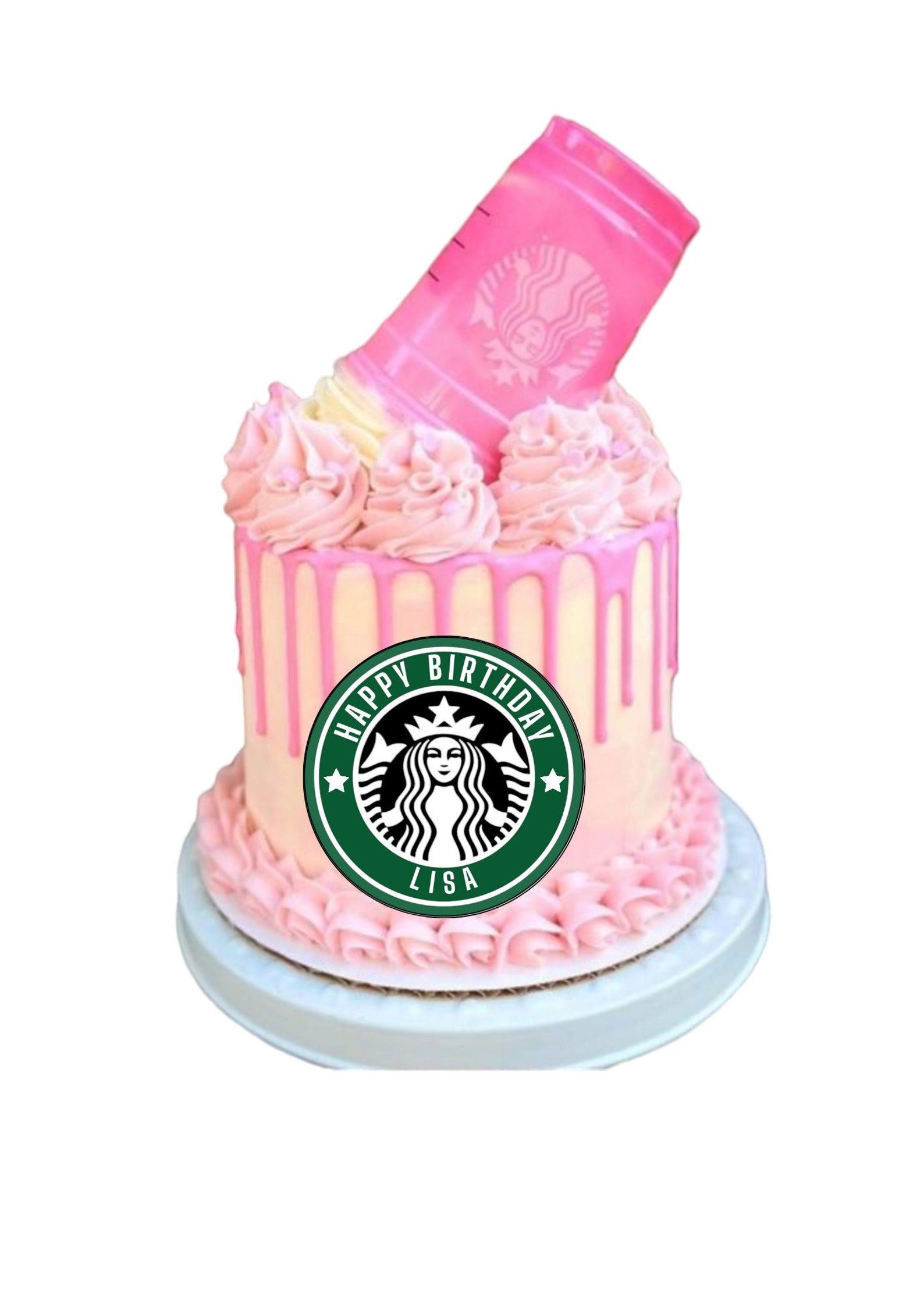 Personalized Starbucks Birthday Edible Image ,cake Topper, Cupcakes ...