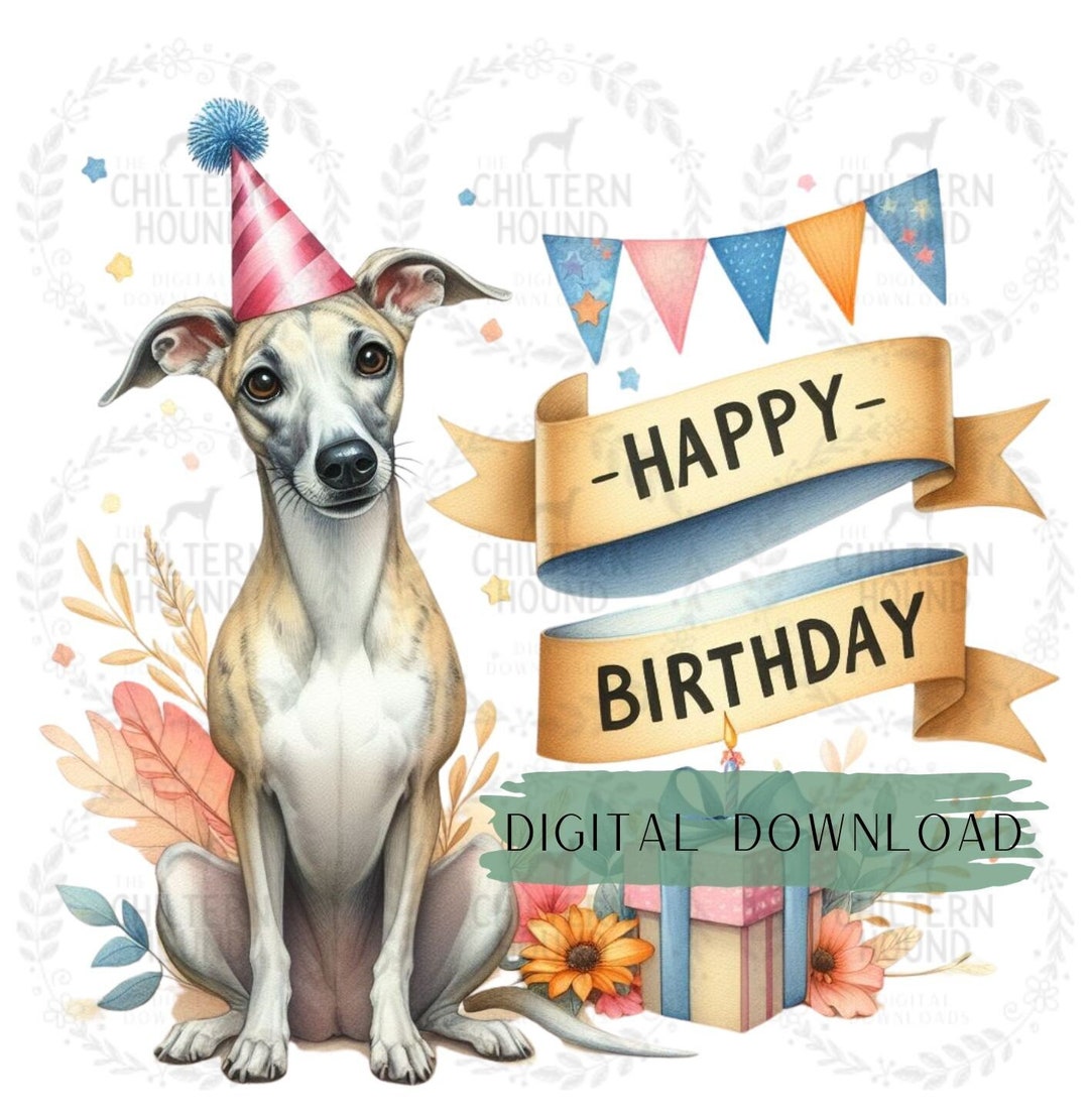 Happy Birthday Png Birthday Card Dog Puppy Download, Sublimation ...