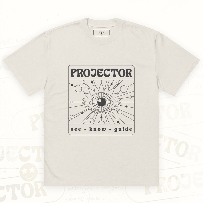 The Aligned Projector Oversized T-shirt | Faded Bone | 100% Carded ...