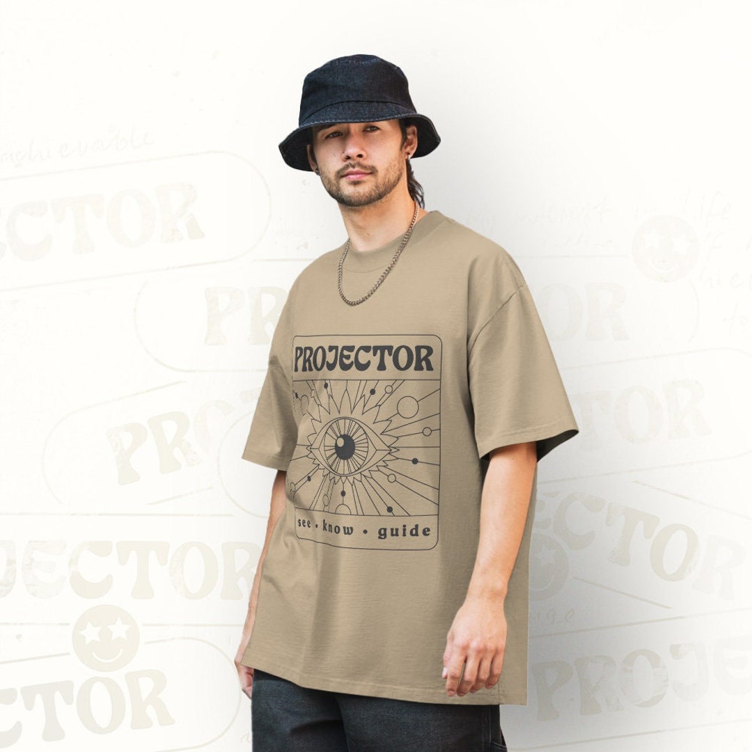 The Aligned Projector Oversized T-shirt Faded Khaki 100% Carded Cotton ...