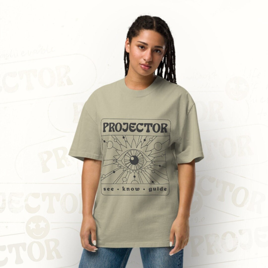 The Aligned Projector Oversized T-shirt | Faded Eucalyptus | 100% ...
