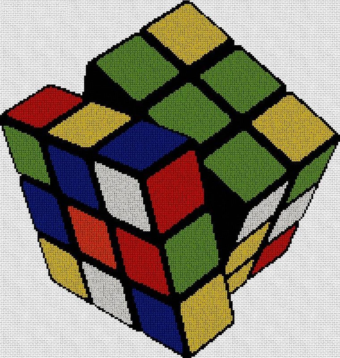 Printable PDF Cross-stitch Pattern. Rubik's Cube - Etsy
