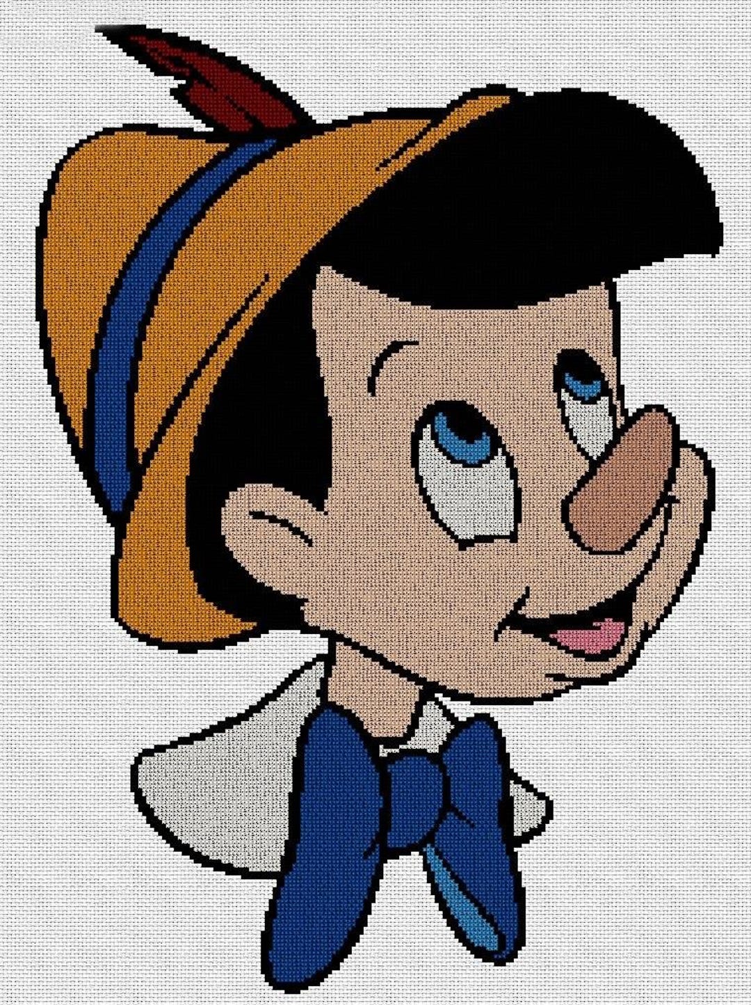 Printable PDF Cross-stitch Pattern. Pinocchio - Etsy