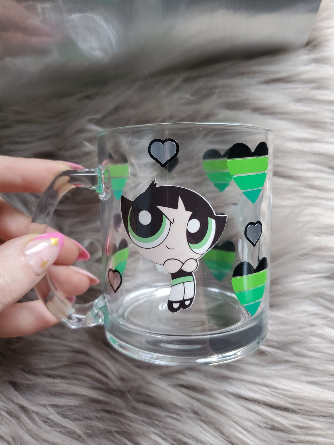 Powerpuff Girls Buttercup Glass Coffee Mug - Etsy