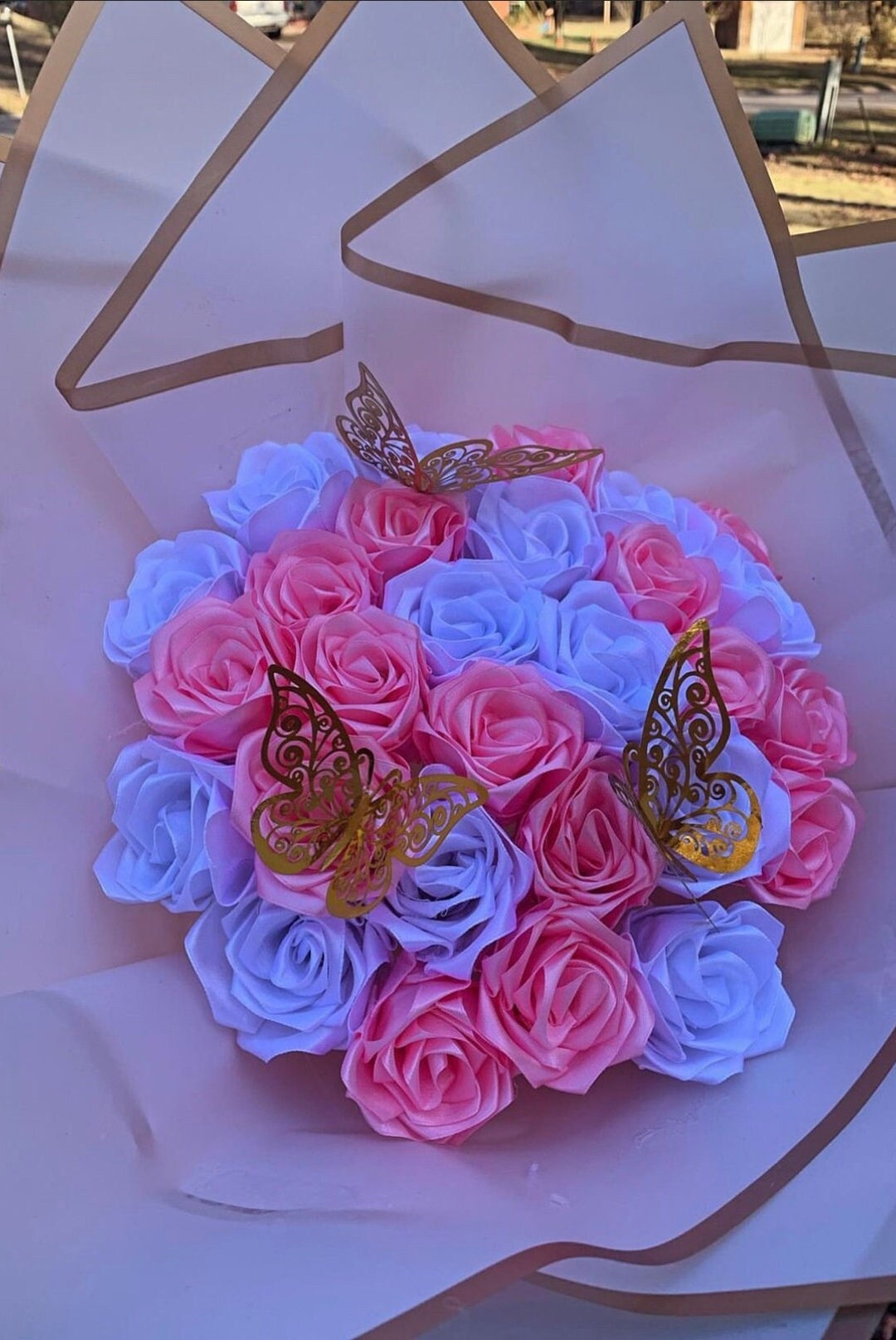 Eternal Flower Ribbons Bouquet - Etsy