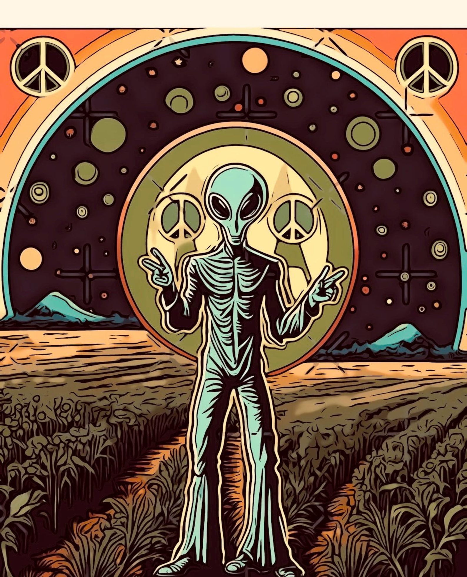 Retro Alien Art Digital Download Printable Posters - Etsy