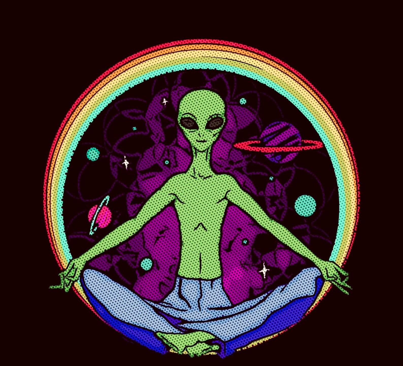 Retro Alien Art Digital Download Printable Posters - Etsy