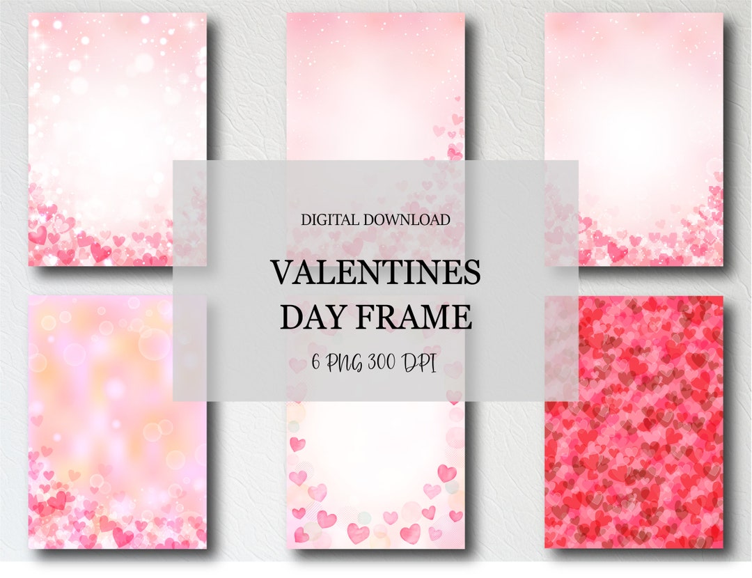 Watercolor Valentines Day Clipart Set Romantic Floral Rose Borders ...