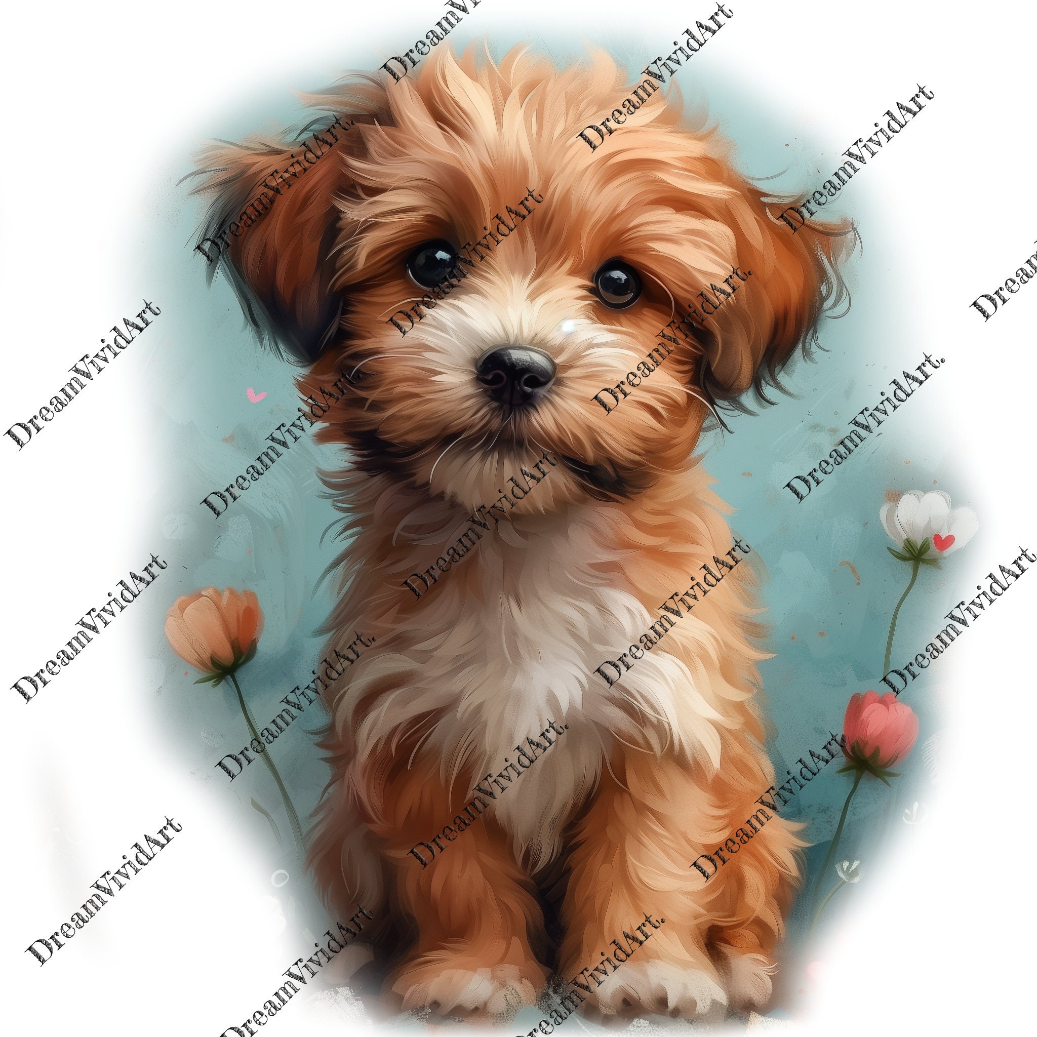 6 Puppies Dog, Puppies Clipart PNG, Digital Graphic, Instant Download ...