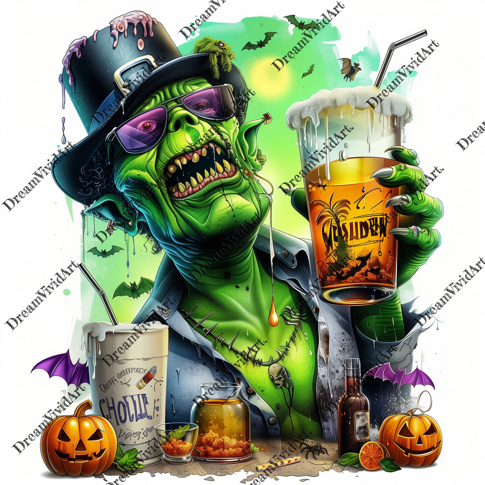 6 Halloween Party Clipart, Halloween Zombie Digital, Halloween Zombie T ...