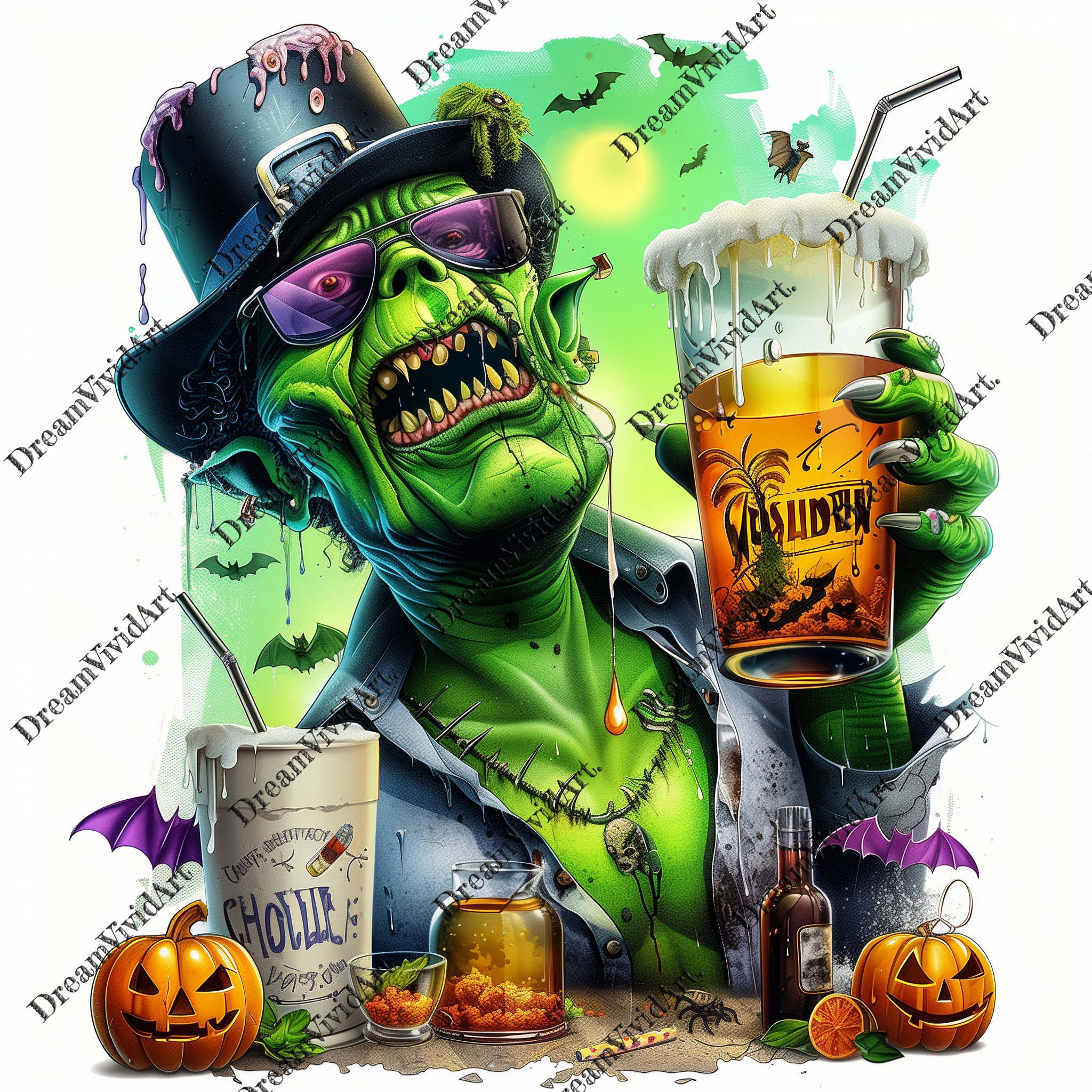 6 Halloween Party Clipart, Halloween Zombie Digital, Halloween Zombie T ...