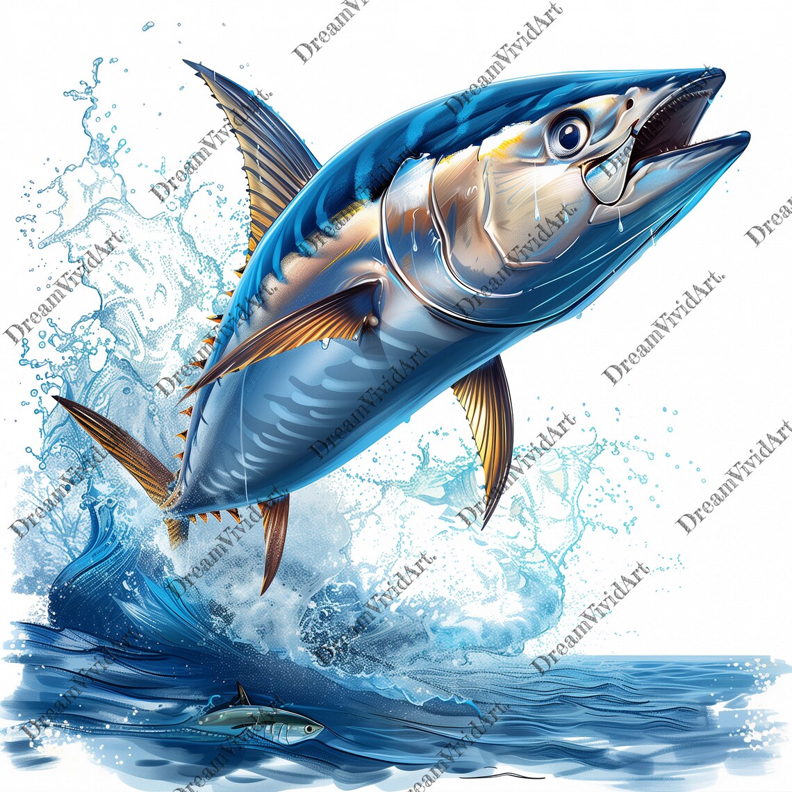 6 Tuna Fish Clipart, Tuna Clipart PNG, Fishing, Digital Graphic ...