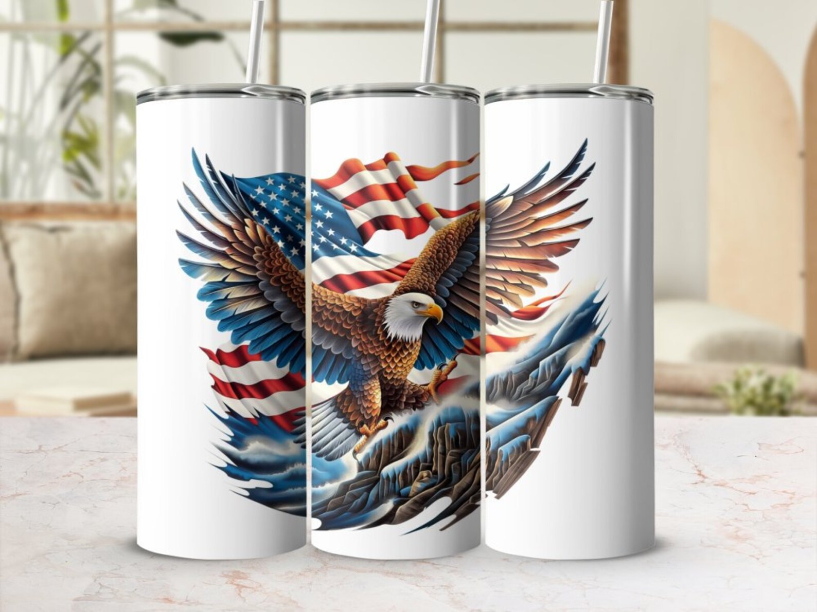 6 Eagles and Flags, Patriotic Eagle Clipart PNG, Digital Graphic ...