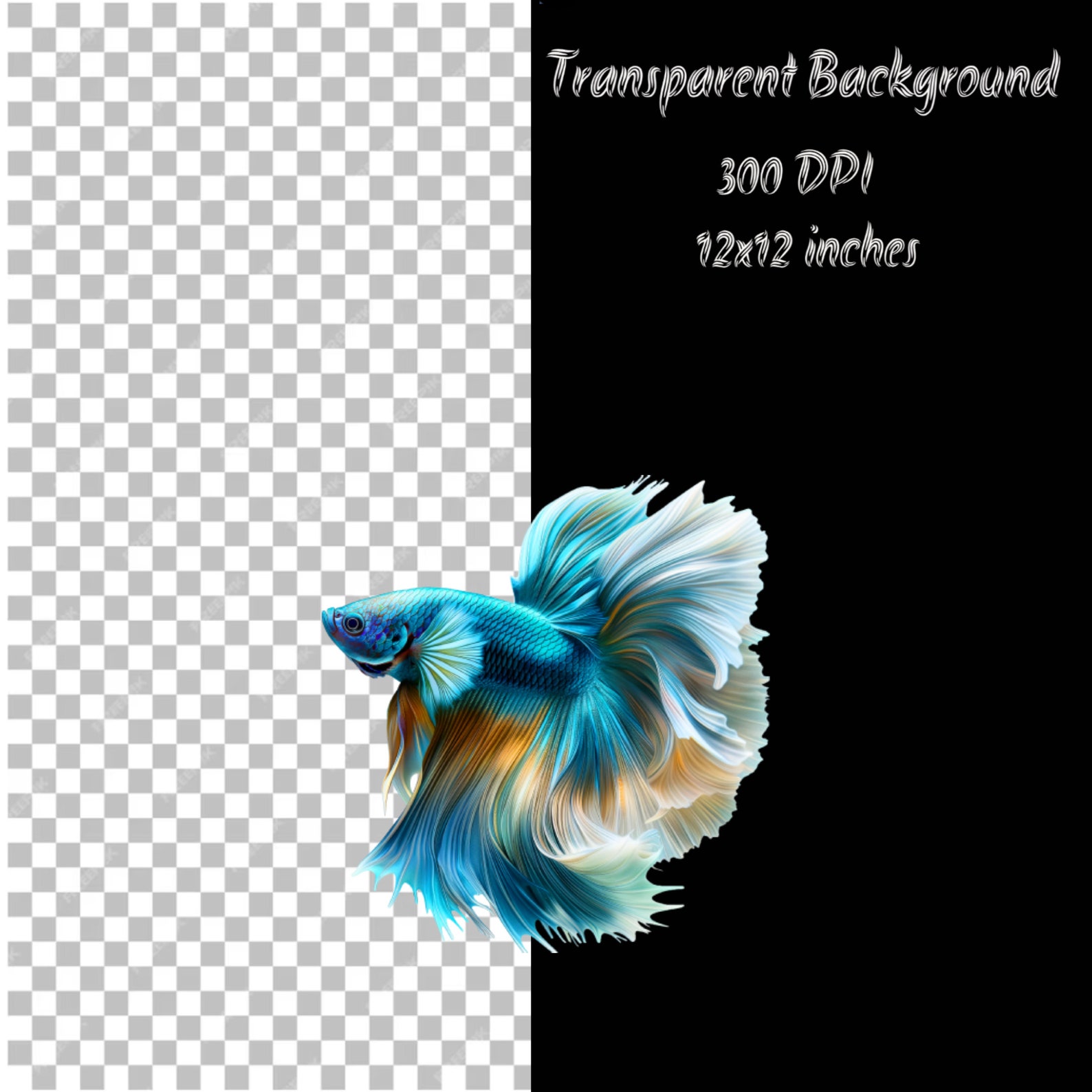 6 Betta Fish Clipart, Betta Fish Clipart PNG, Fishing, Digital Graphic ...