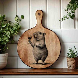 Bundle 4 Capybara Wine and Cheese, Vector for Design on Wood, T-shirts ...