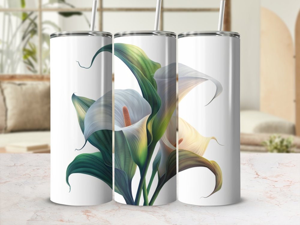 6 White Сalla Lily Flower Clipart, Calla Lily Watercolor, High Quality ...