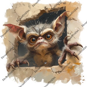 6 Gremlins Clipart, Mugwai Clipart, Gremlin Png, Gizmo Print Cut Cricut ...