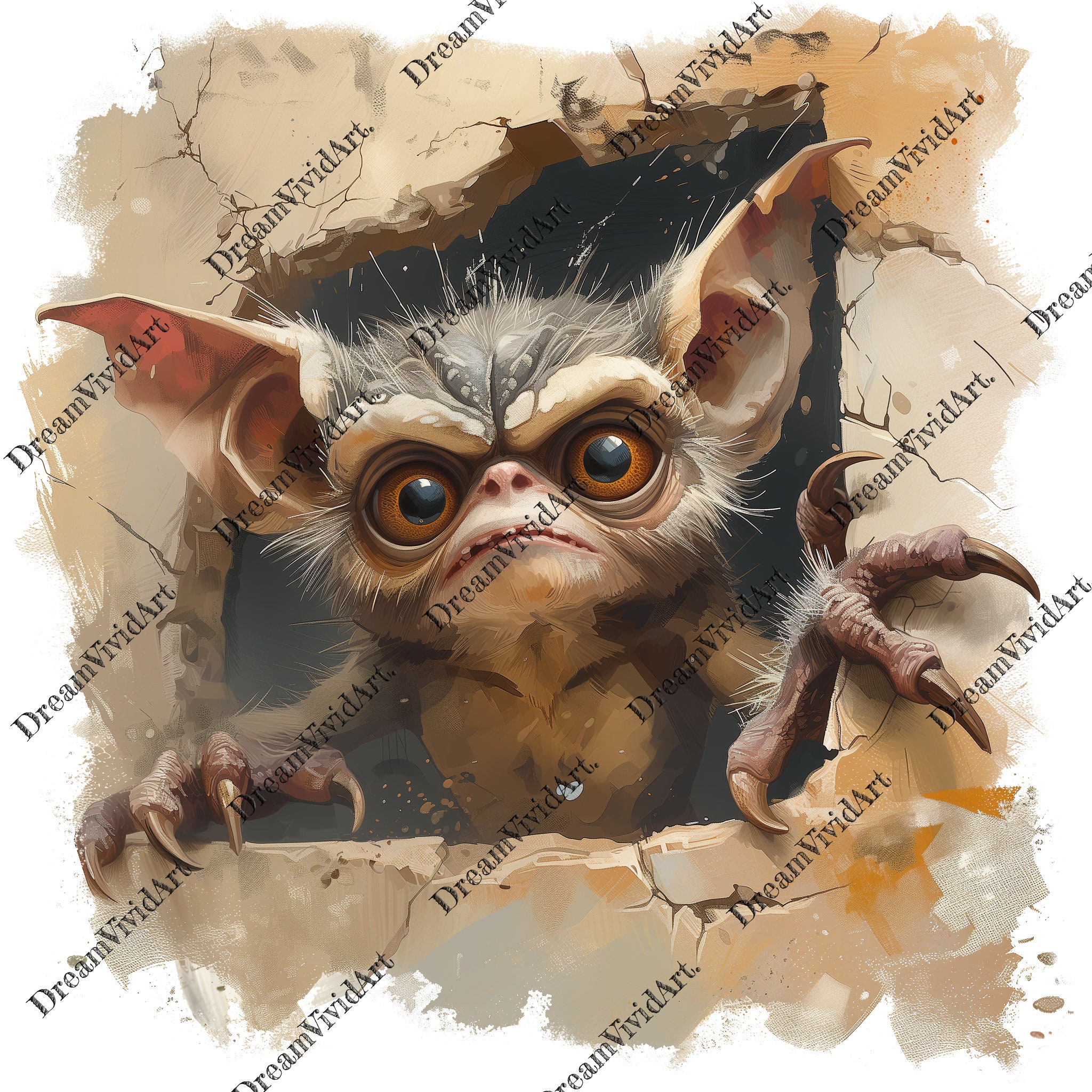 6 Gremlins Clipart, Mugwai Clipart, Gremlin Png, Gizmo Print Cut Cricut ...