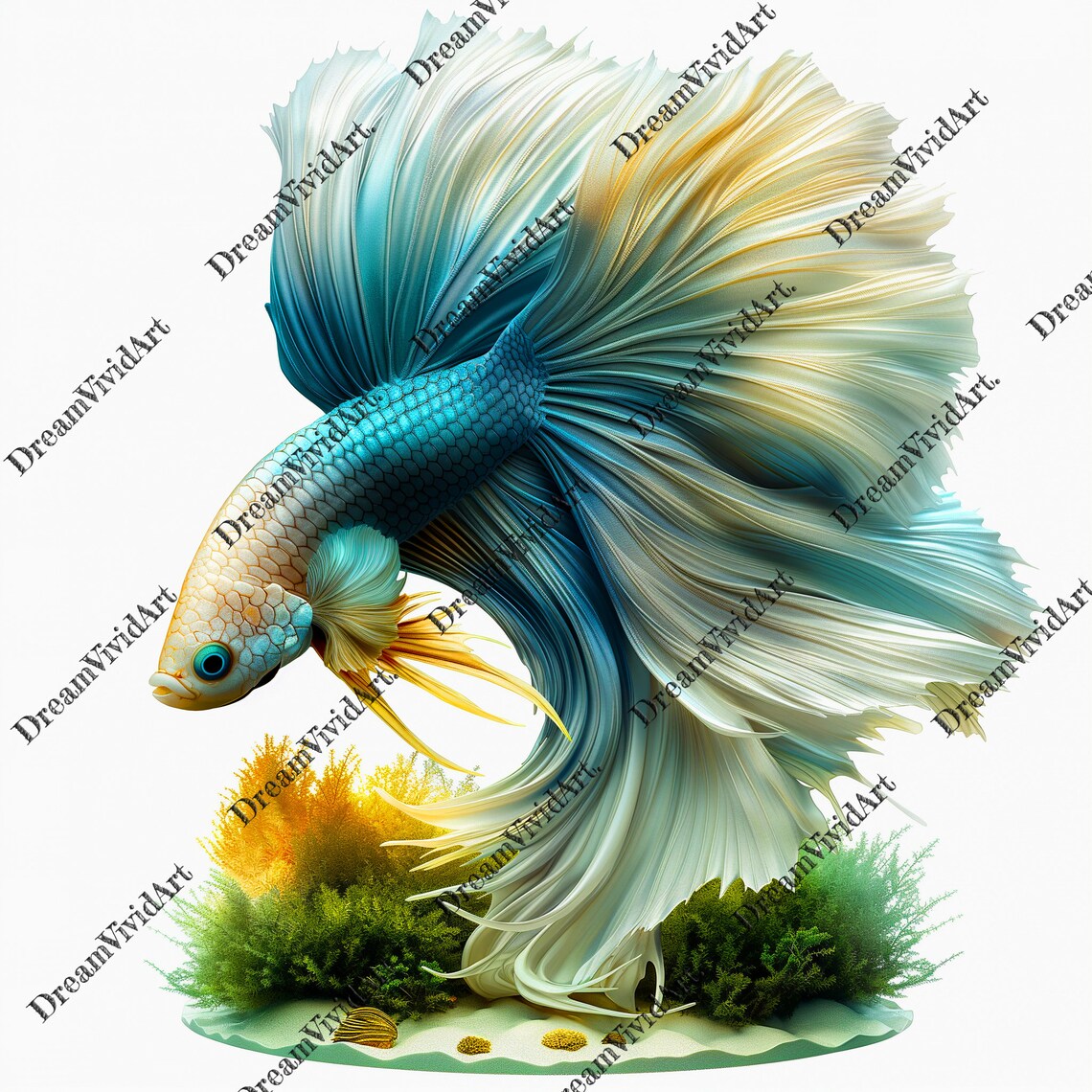 6 Betta Fish Clipart, Betta Fish Clipart PNG, Fishing, Digital Graphic ...