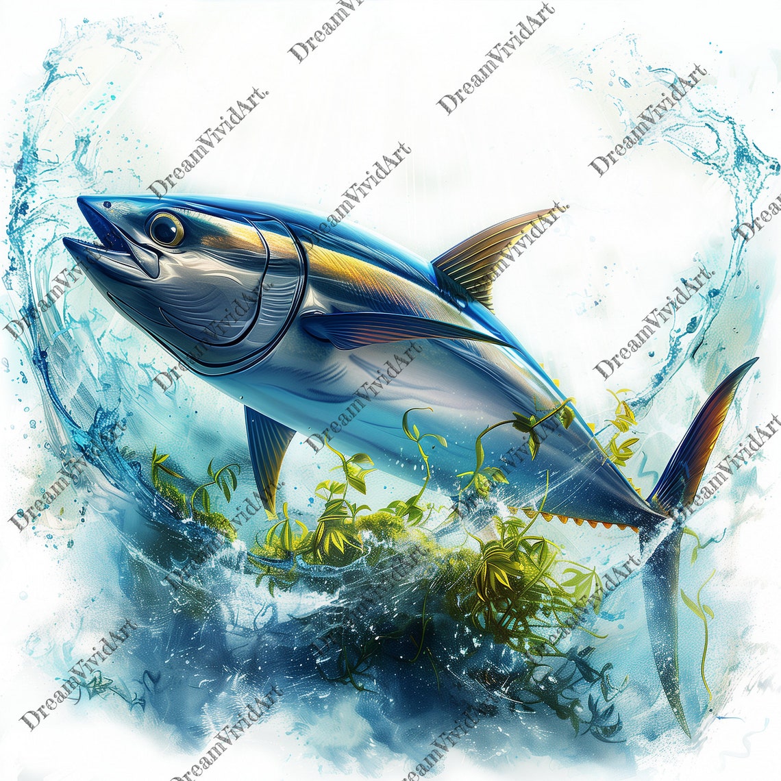 6 Tuna Fish Clipart, Tuna Clipart PNG, Fishing, Digital Graphic ...