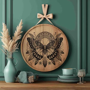 4 Butterfly Boho Vector Bundle: Design for Wood, T-shirts, Slate ...