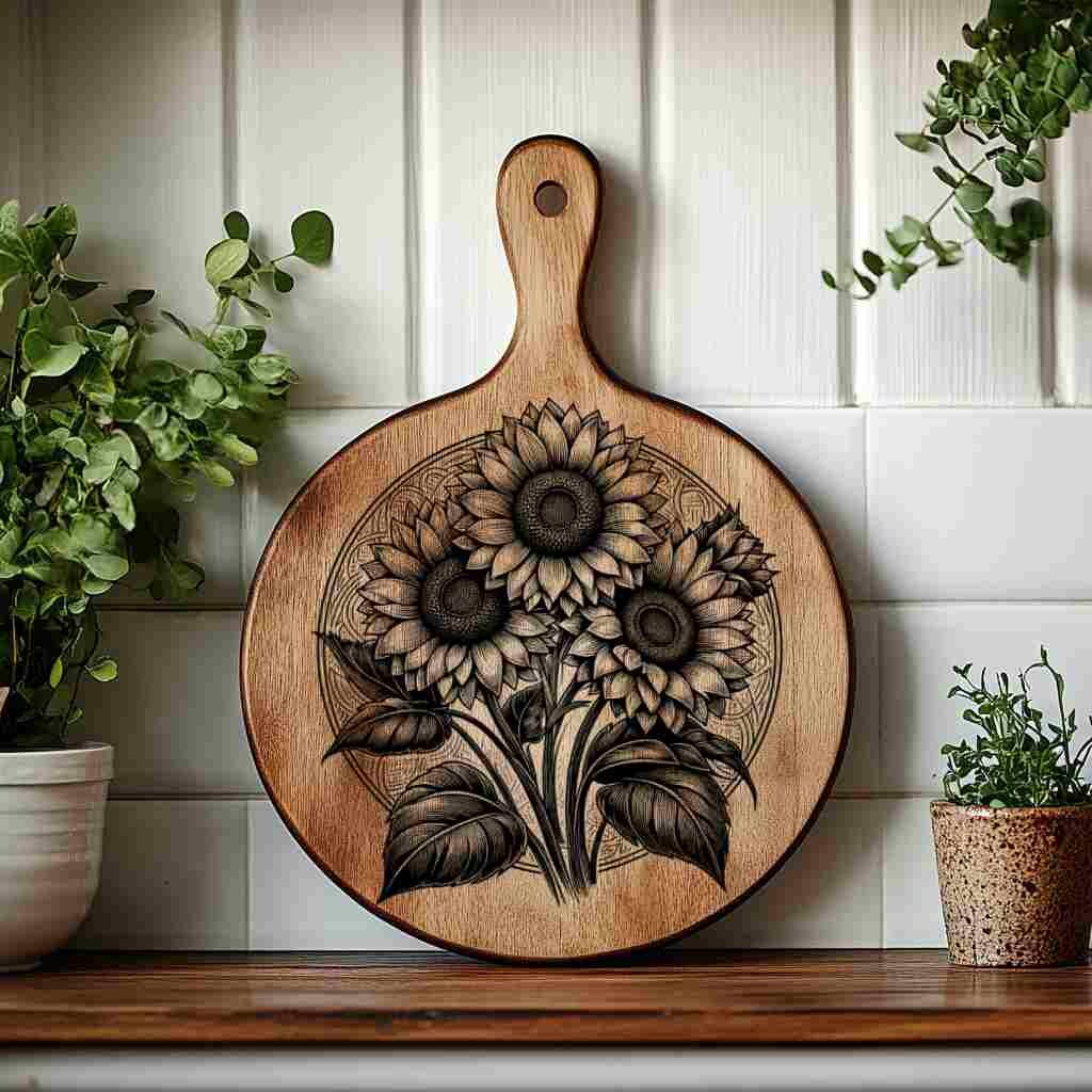 Bundle 4 Sunflowers Vector for Design on Wood, T-shirts, Slate, Canvas ...