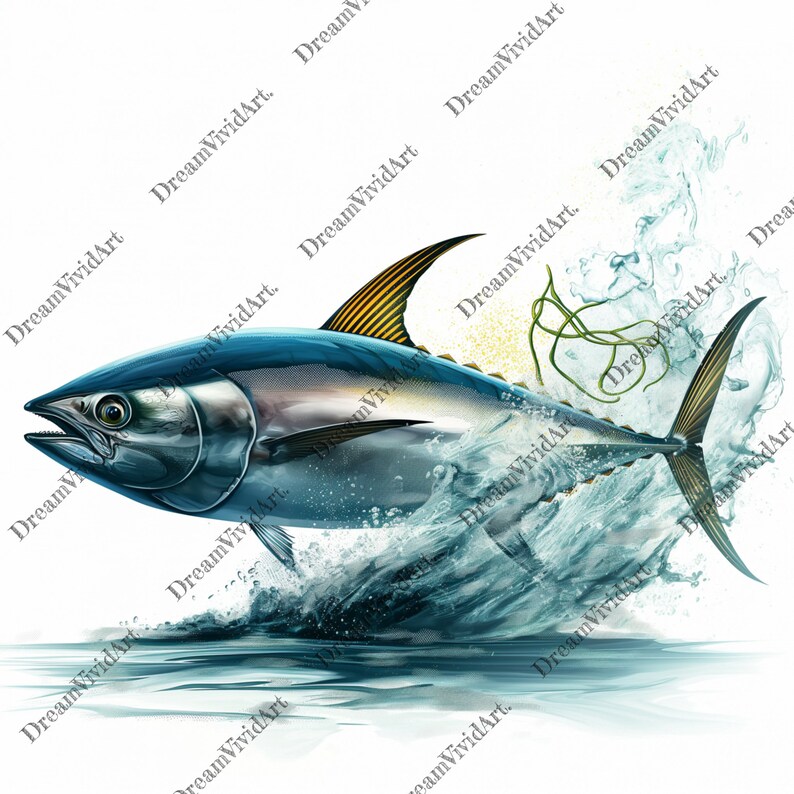6 Tuna Fish Clipart, Tuna Clipart PNG, Fishing, Digital Graphic ...