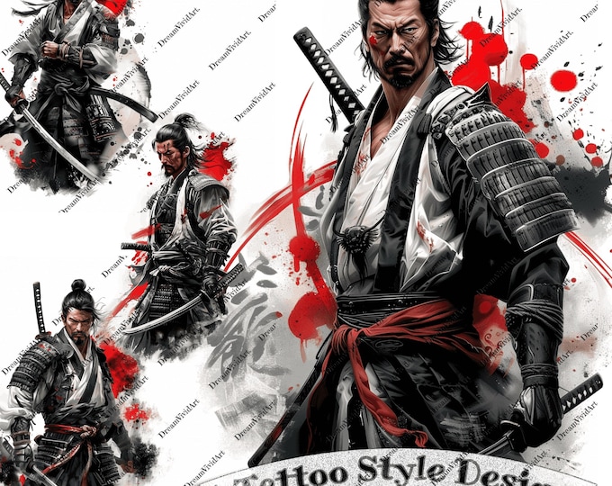 Samurai Warrior Tattoo Design - Download High Resolution Digital Art ...