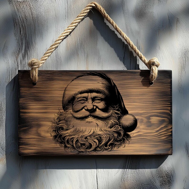 4 Christmas Santa Claus Vector Bundle for Crafts, Engraving, and ...