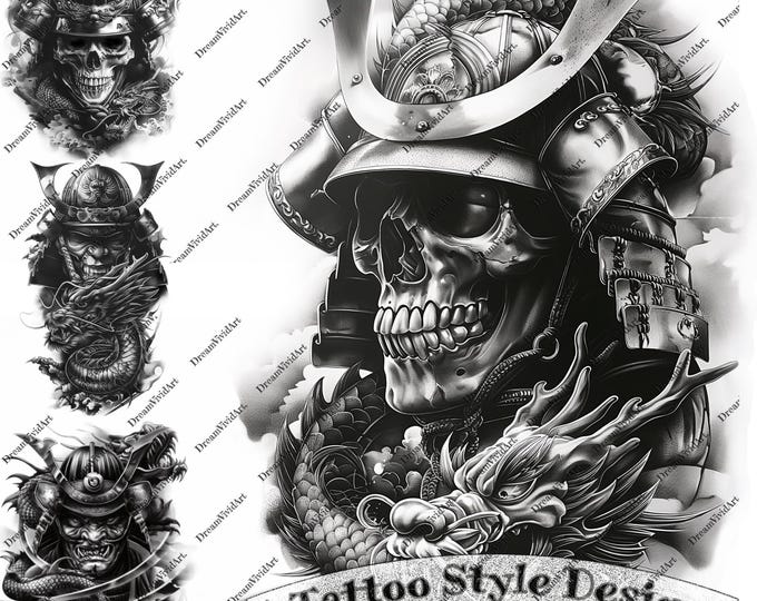 Samurai Warrior Tattoo Design - Download High Resolution Digital Art ...