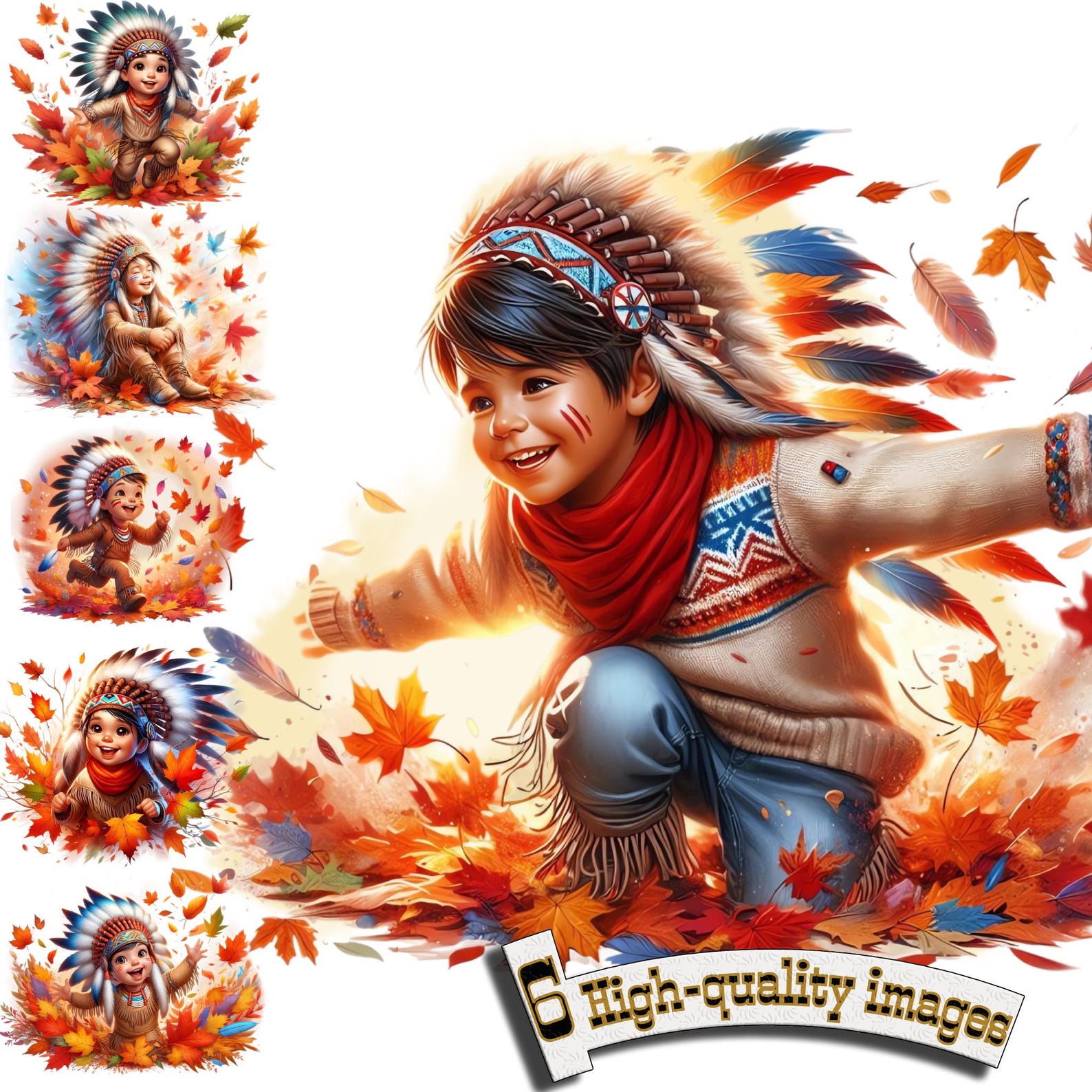6 Native American Boy Clipart, Autumn Clipart, Indian Boy Clip Art ...