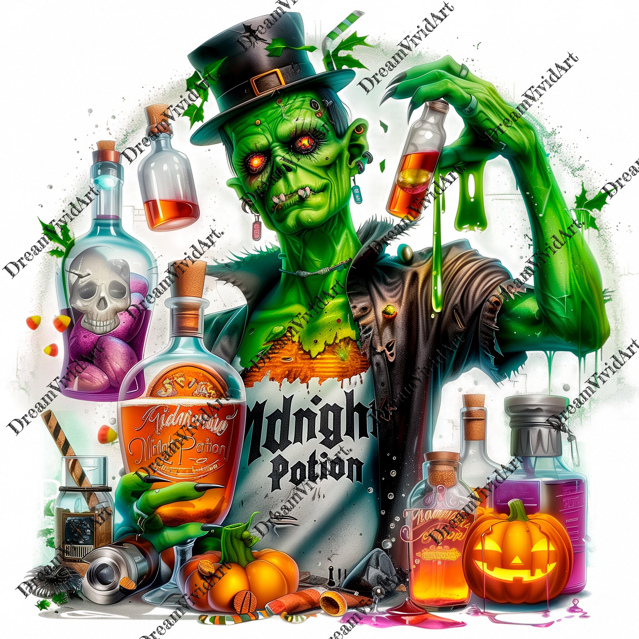 6 Halloween Party Clipart, Halloween Zombie Digital, Halloween Zombie T ...