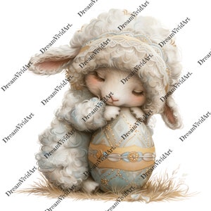 6 Cute Easter Sheep, Easter Sheep PNG, Easter Sheep Sublimation, Easter ...