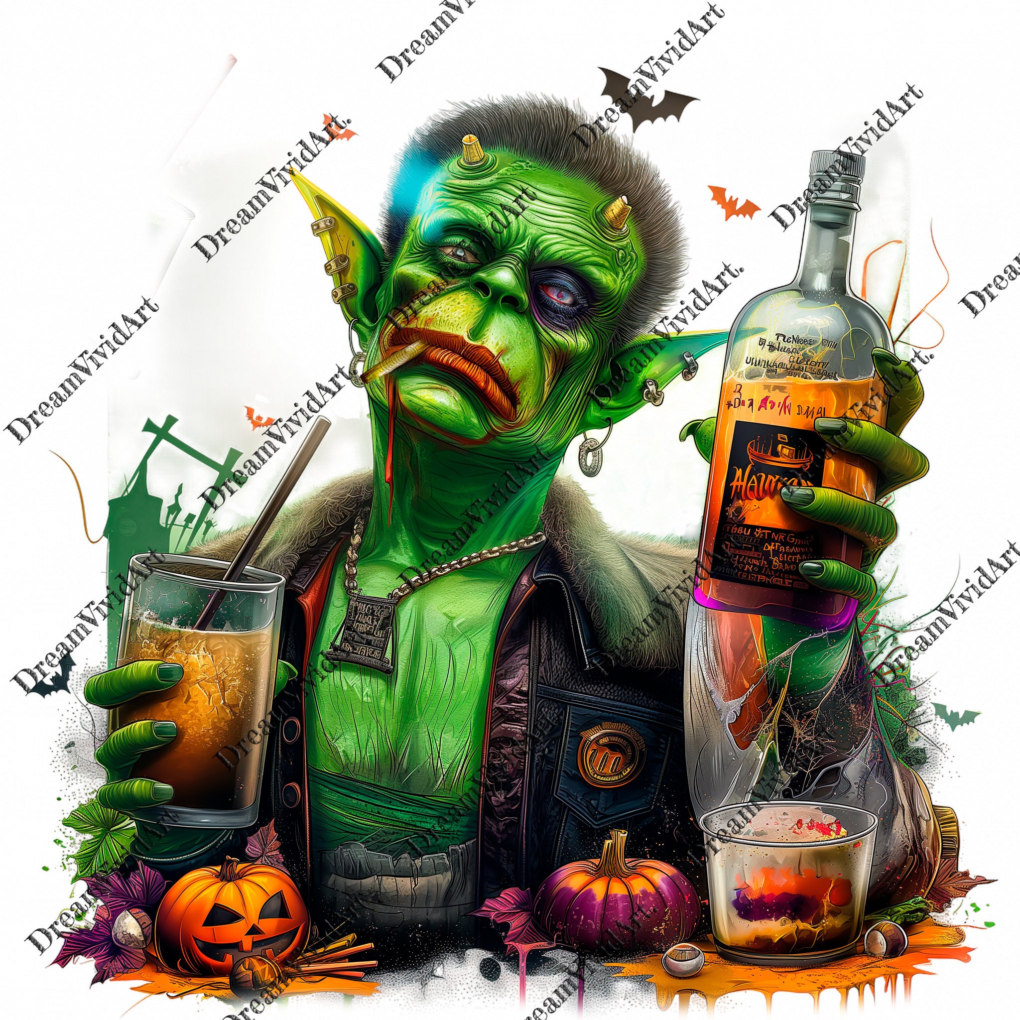 6 Halloween Party Clipart, Halloween Zombie Digital, Halloween Zombie T ...
