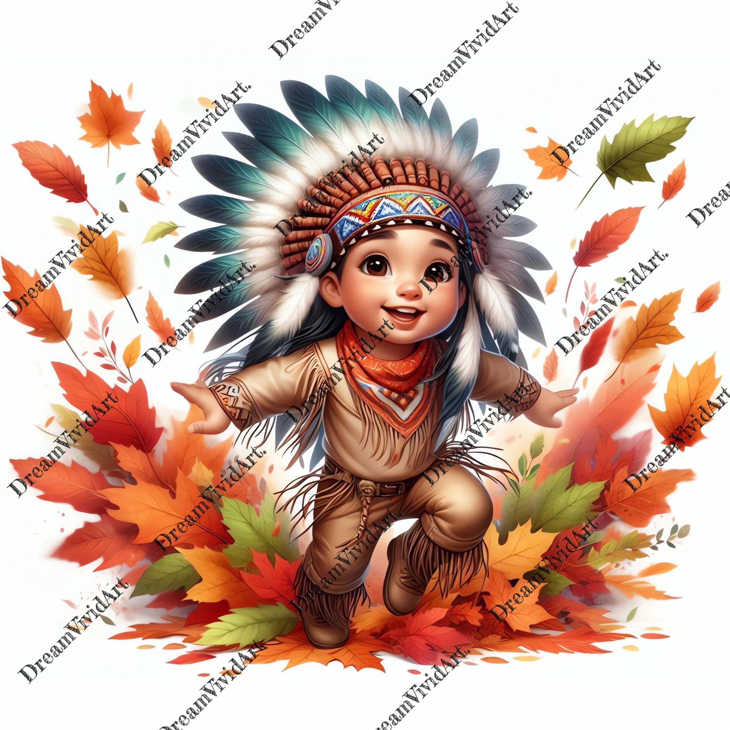 6 Native American Boy Clipart, Autumn Clipart, Indian Boy Clip Art ...