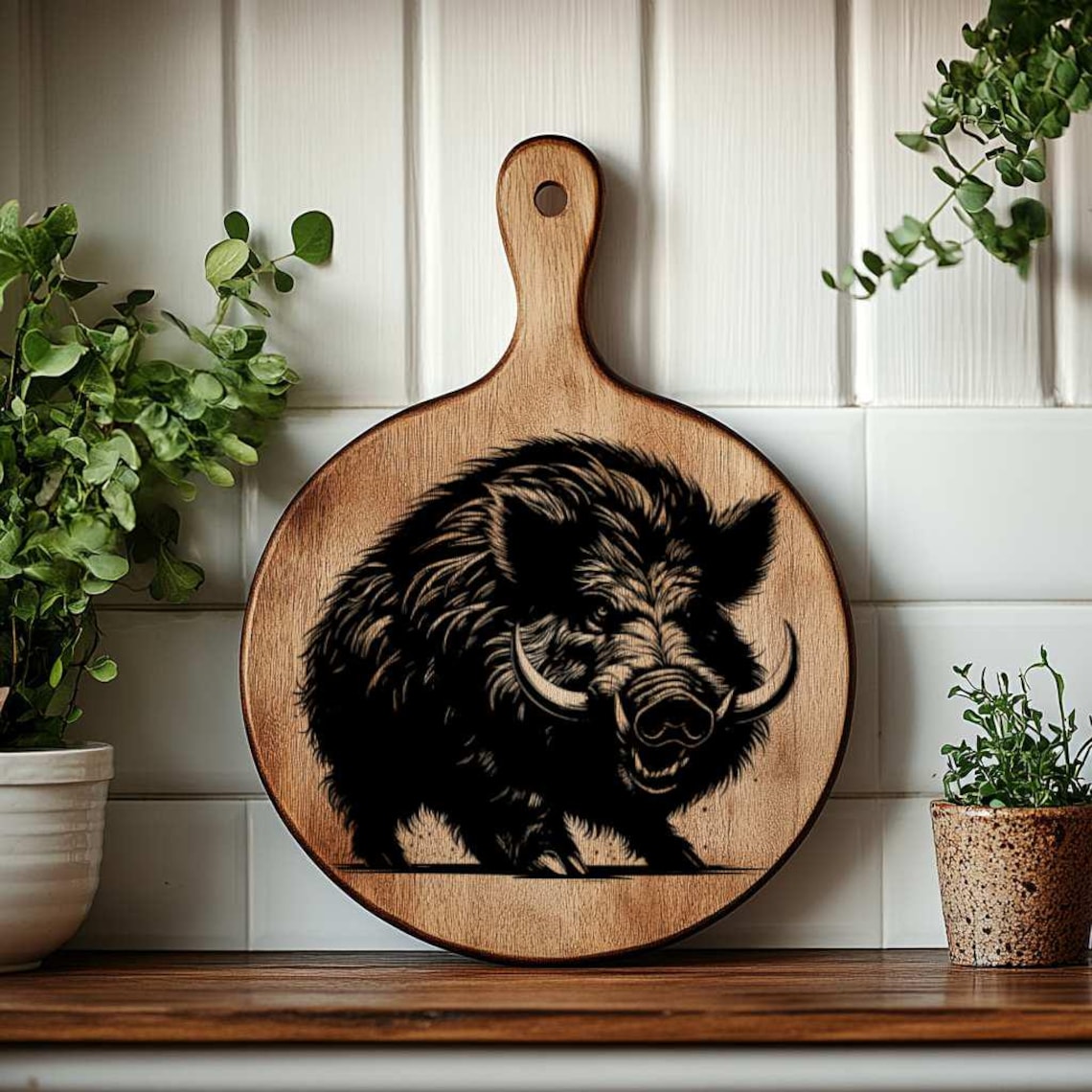 4 Wild Boar Vector Bundle: 4 Designs for Wood, T-shirts, Slate, Canvas ...