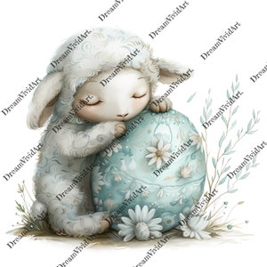 6 Cute Easter Sheep, Easter Sheep PNG, Easter Sheep Sublimation, Easter ...
